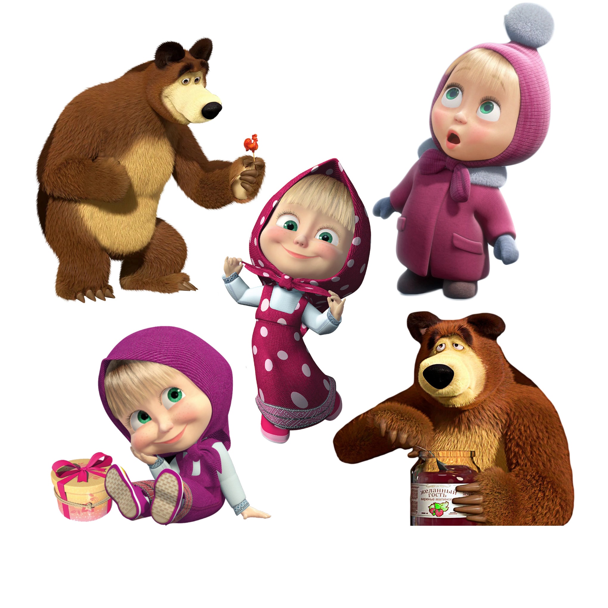 Masha and the Bear Png Masha Clipart Masha Png Bundle 5 - Etsy Australia