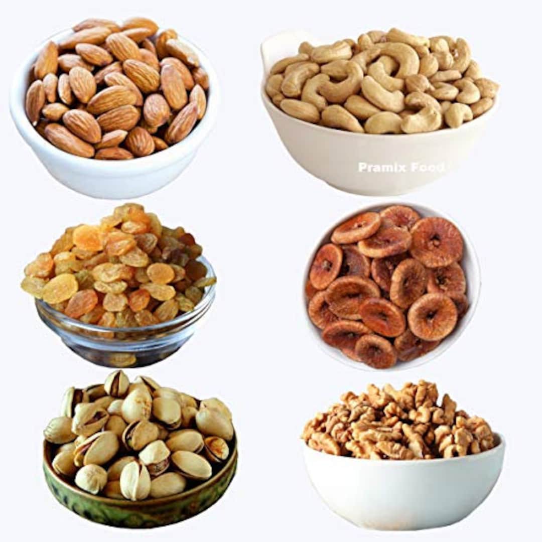 Premium Dry Fruits Combo Pack - (almonds, Cashews, Pistachios, Raisins, Anjeer , Walnuts Without ...