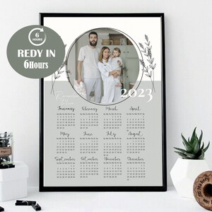 2023 Custom Printable Yearly Calendar, Family Calendar, Personalized ...