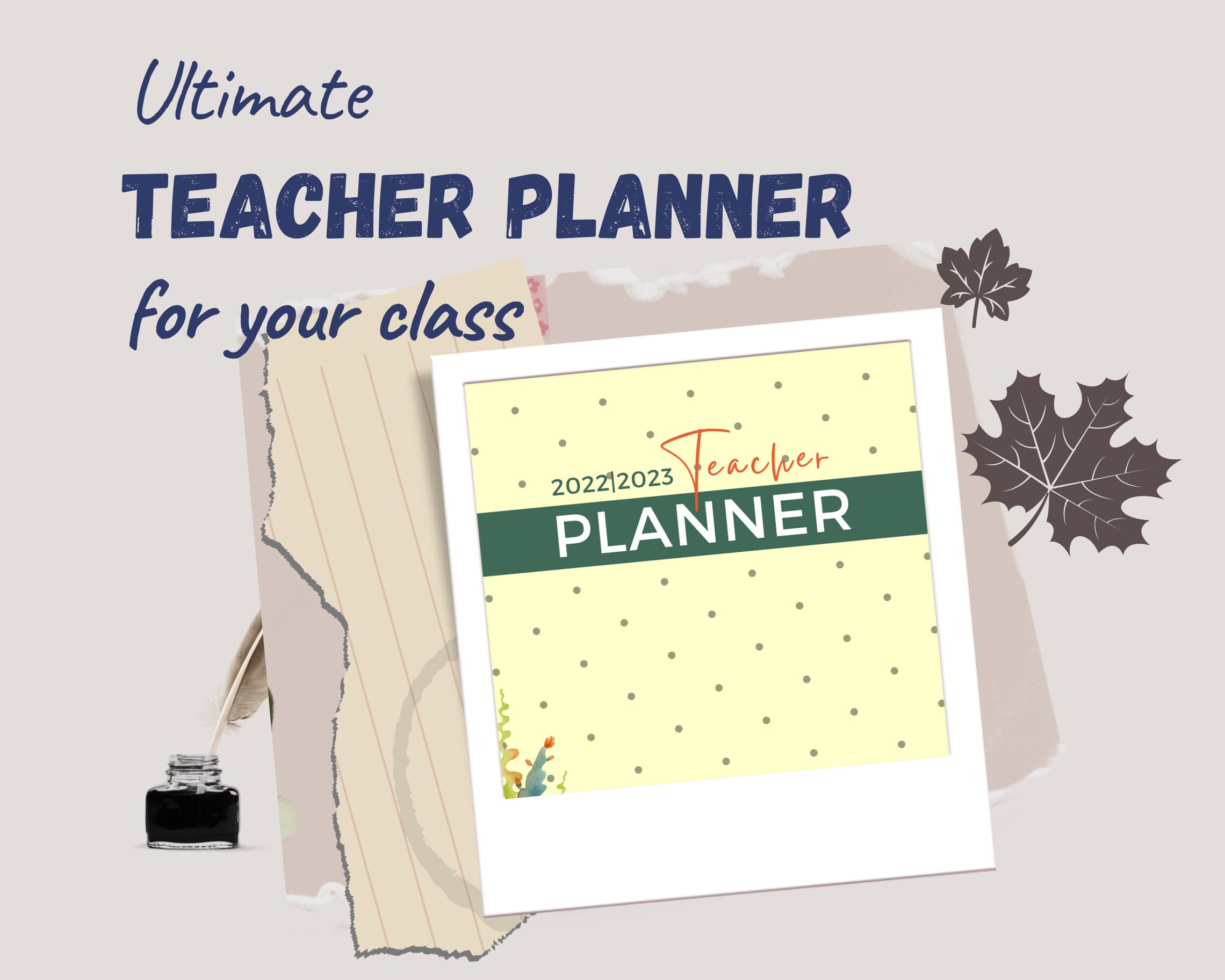 Teacher Planner Printable, Lesson Planner, 2023-2024 Teaching Planner ...
