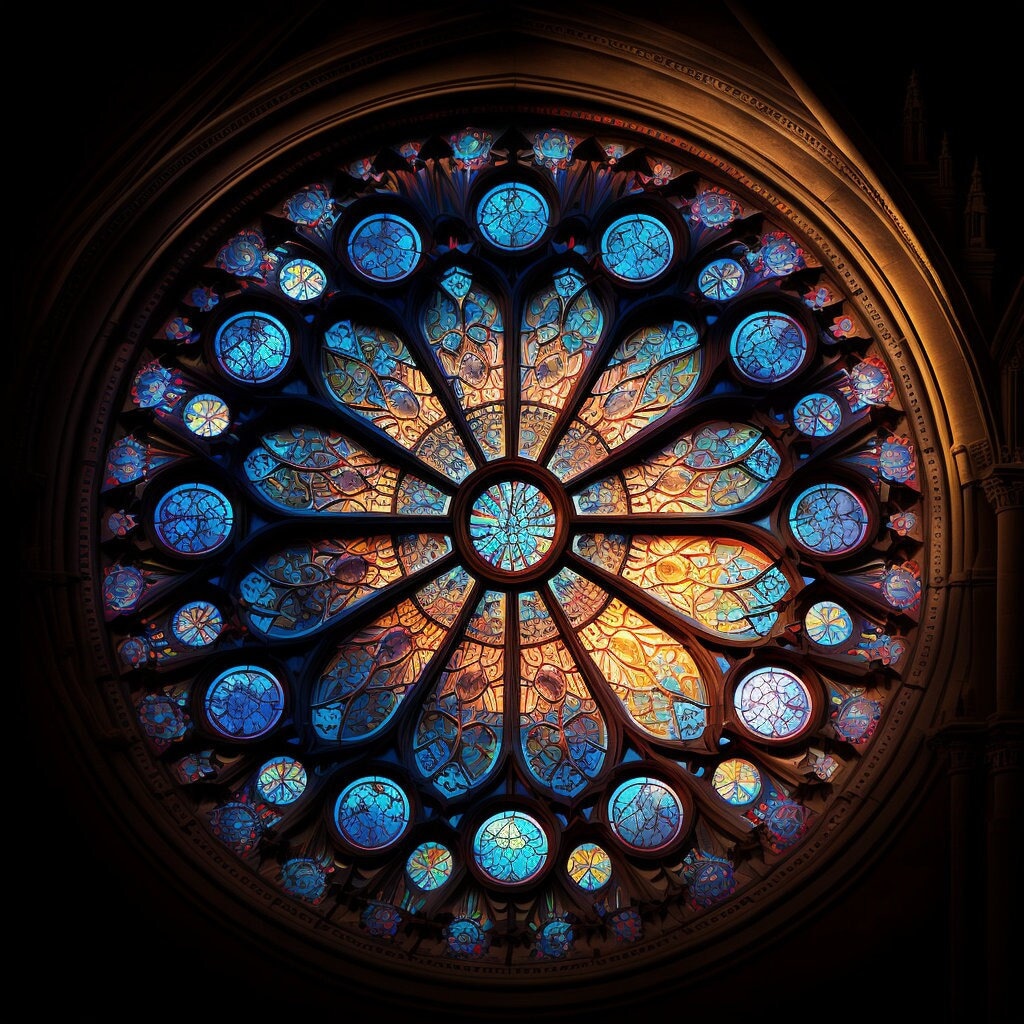 Wall Art Rose Window for Meditation and Prayer - Etsy