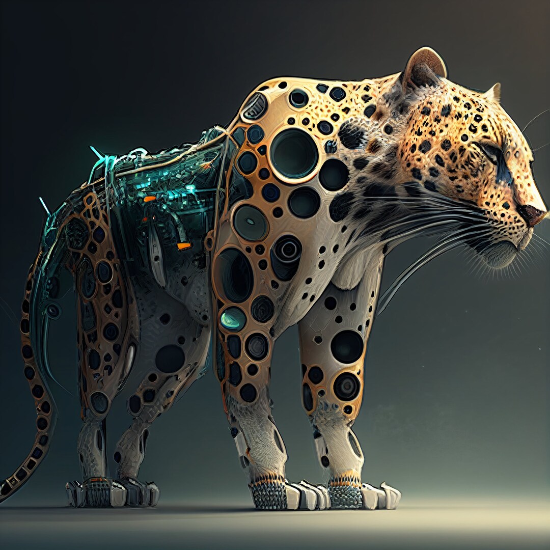 Futuristic Cheetah Image for Download - Etsy