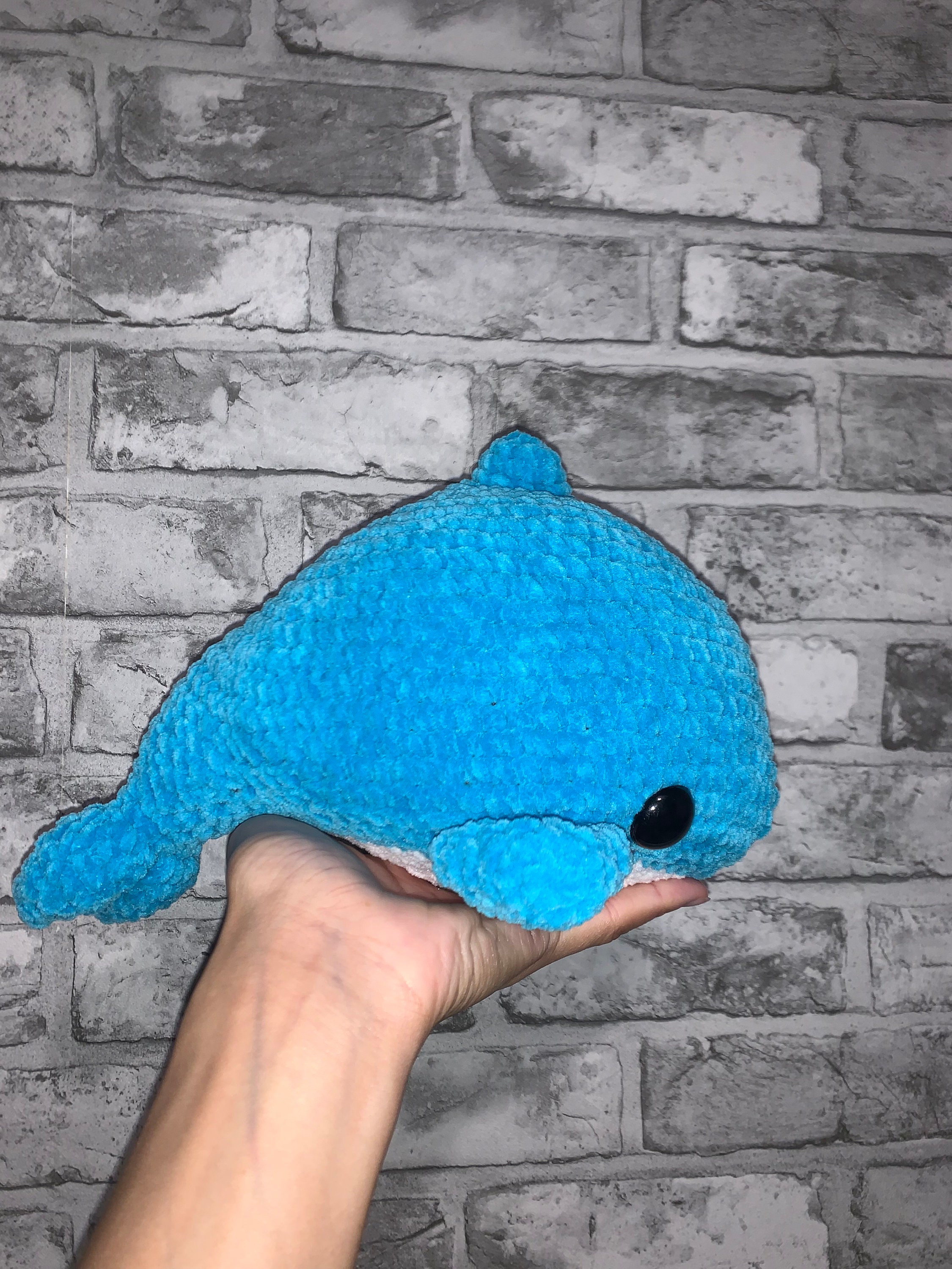 Handmade Crochet Dolphin Plushie - Etsy