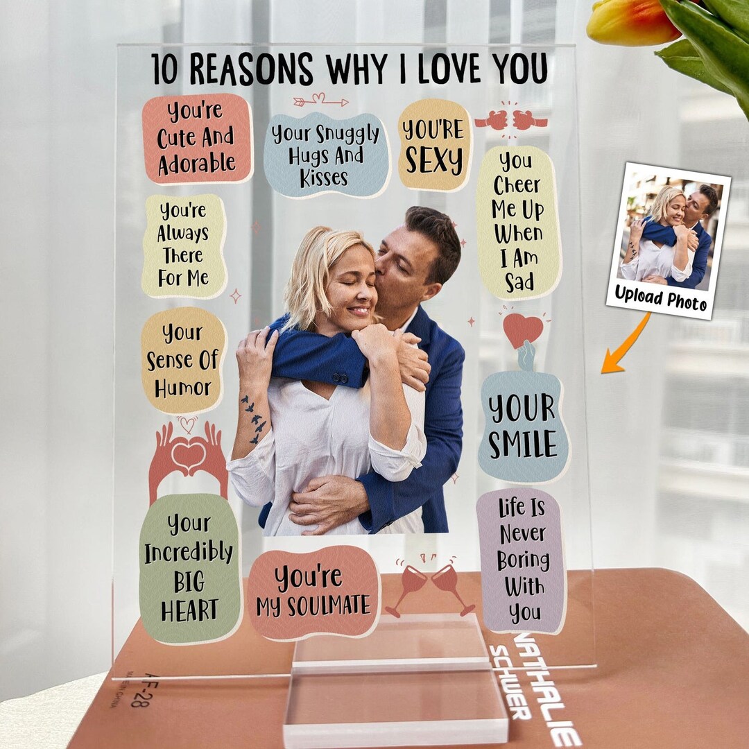 Custom Photo 10 Reasons Why I Love You Personalized Acrylic Photo ...