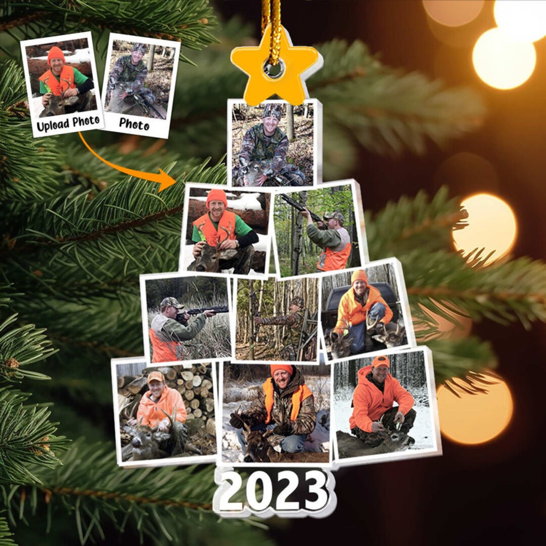 Custom Photo Hunting Ornament Gift for Deer Hunting Lovers Hunting ...