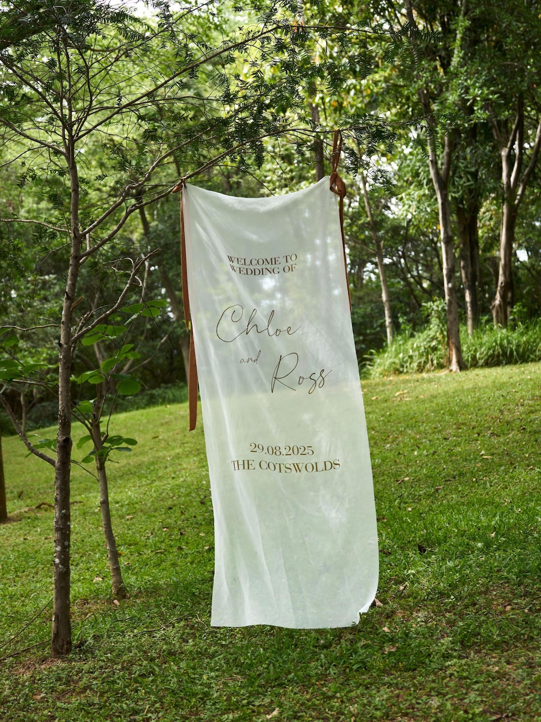 Sheer Wedding Sign, Personalized Sheer Wedding Banner, Custom Wedding ...