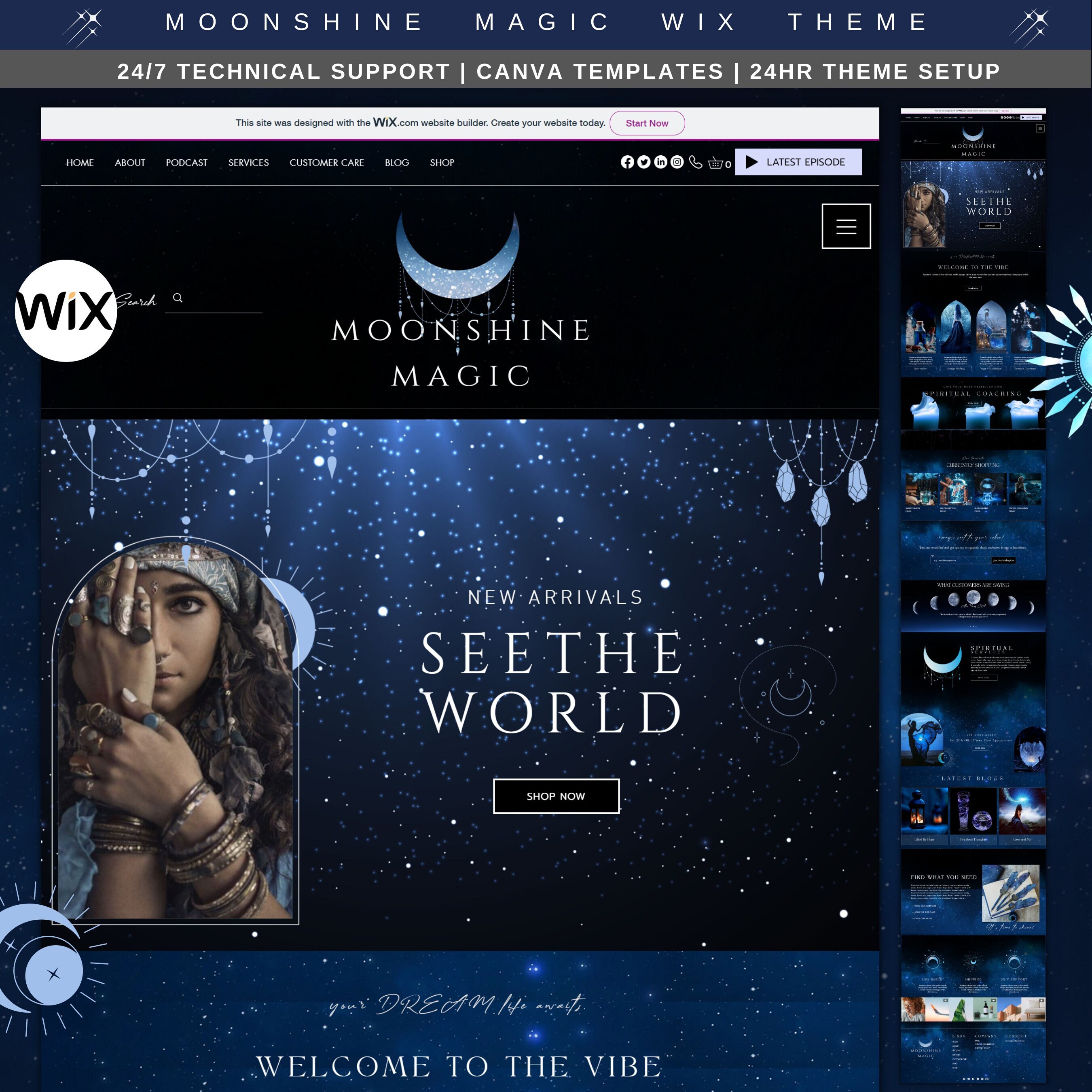 Moonshinemagic Wix Themebuild a Websitewix Templatewebsite Templates ...