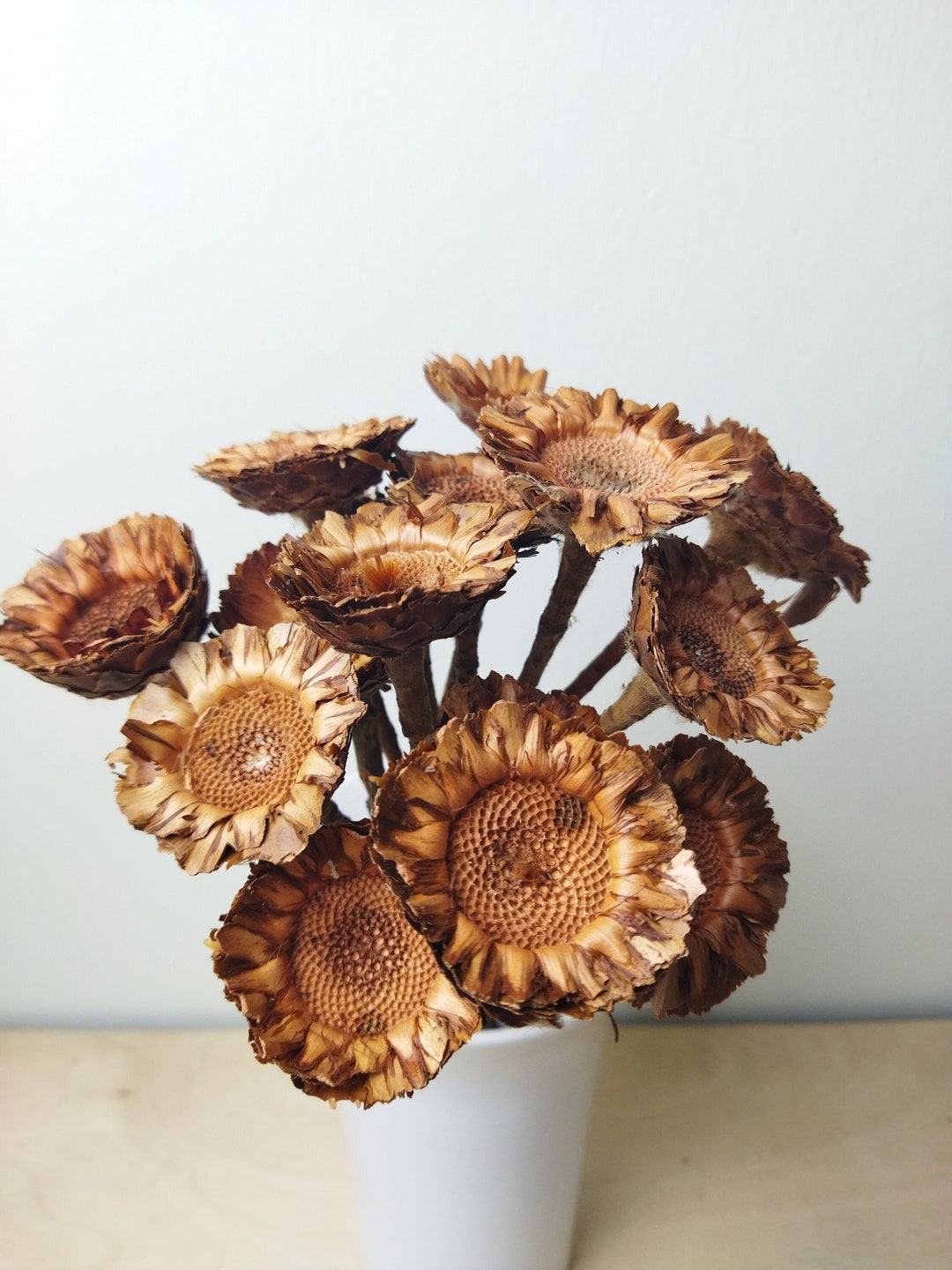 Protea Rosette Dried Flowers Flower Arrangement Wedding Flowers - Etsy