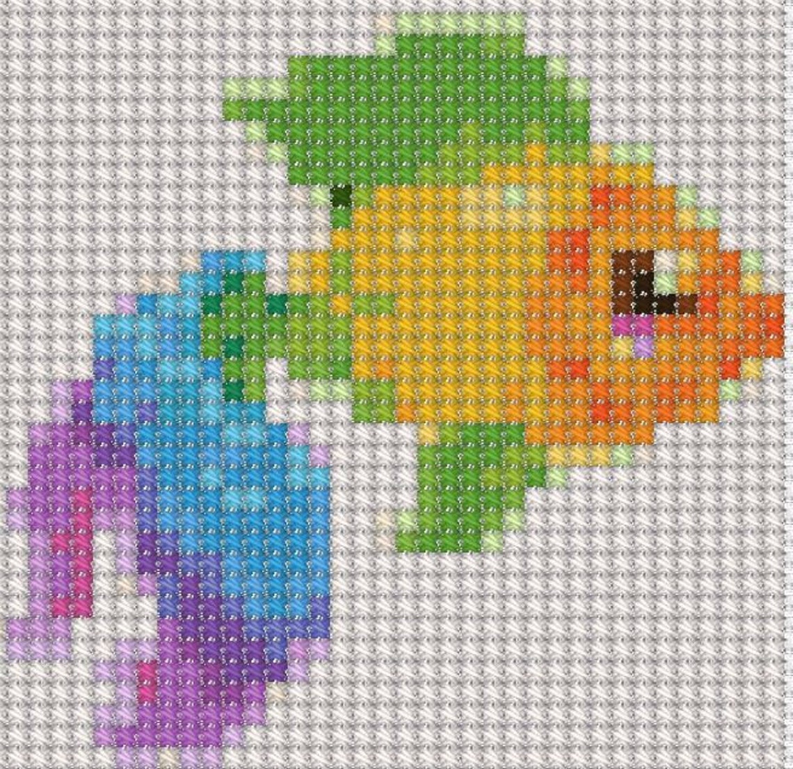 Be Quick... - Small and Big One Fish. Cross Stich Pattern. Cross Stitch ...