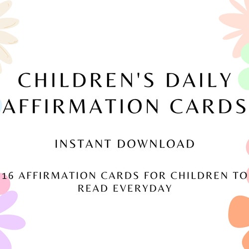 45 Printable Positive Affirmation Cards for Kids Motivational - Etsy Canada