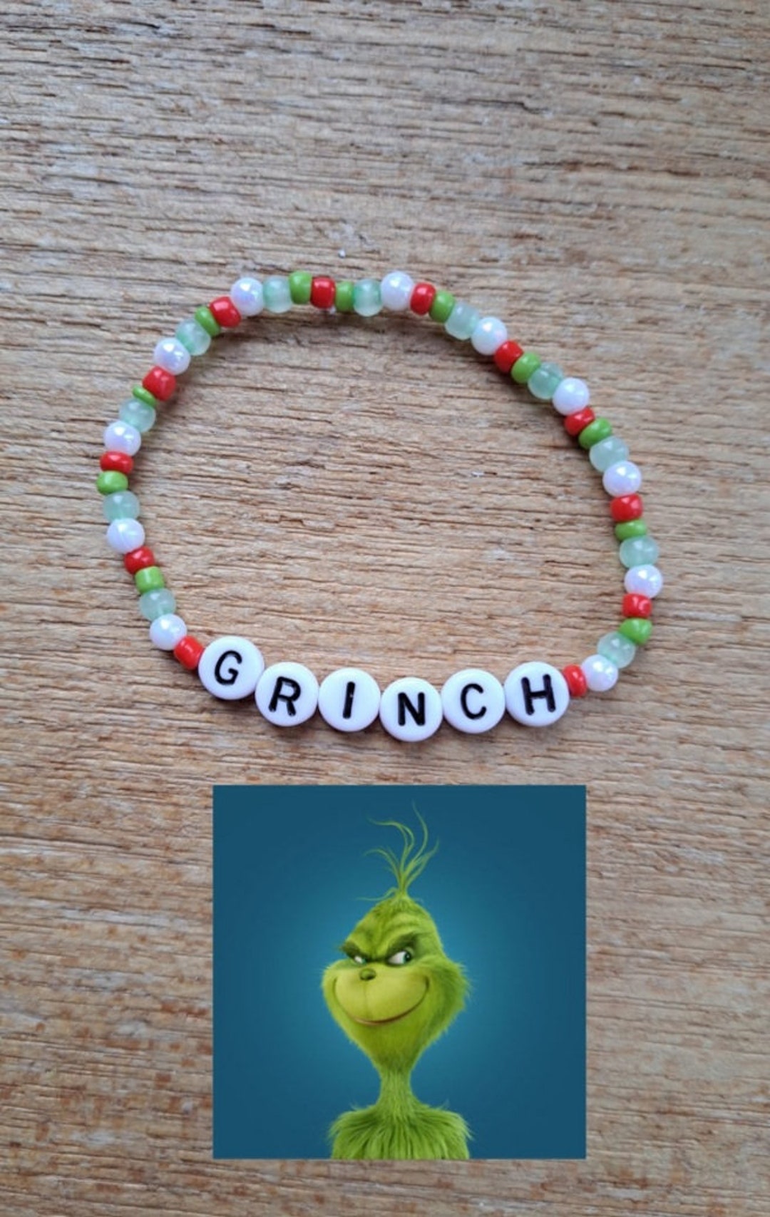 Grinch Christmas Bracelet - Etsy