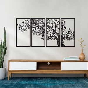 Tree Panel Wall Art Dxf, Svg, Eps,ai and Pdf Files for Laser Cutting ...
