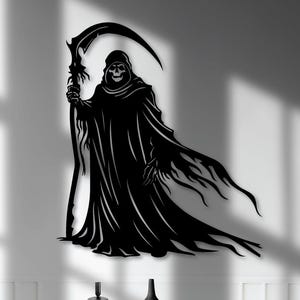 grim reaper shadow drawing