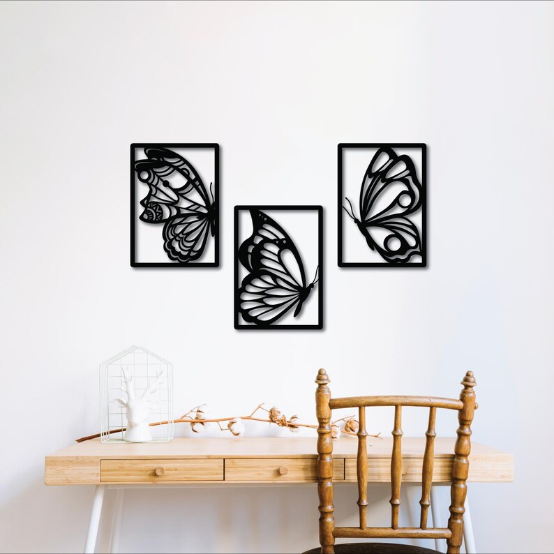 Butterflies Laser Cut Wall Art Dxf, Svg, Eps, Ai and Pdf Files for ...