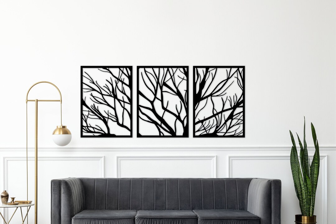 Branch Wall Art Dxf, Svg, Eps, Ai and Pdf Files for Laser Cutting, Cnc ...