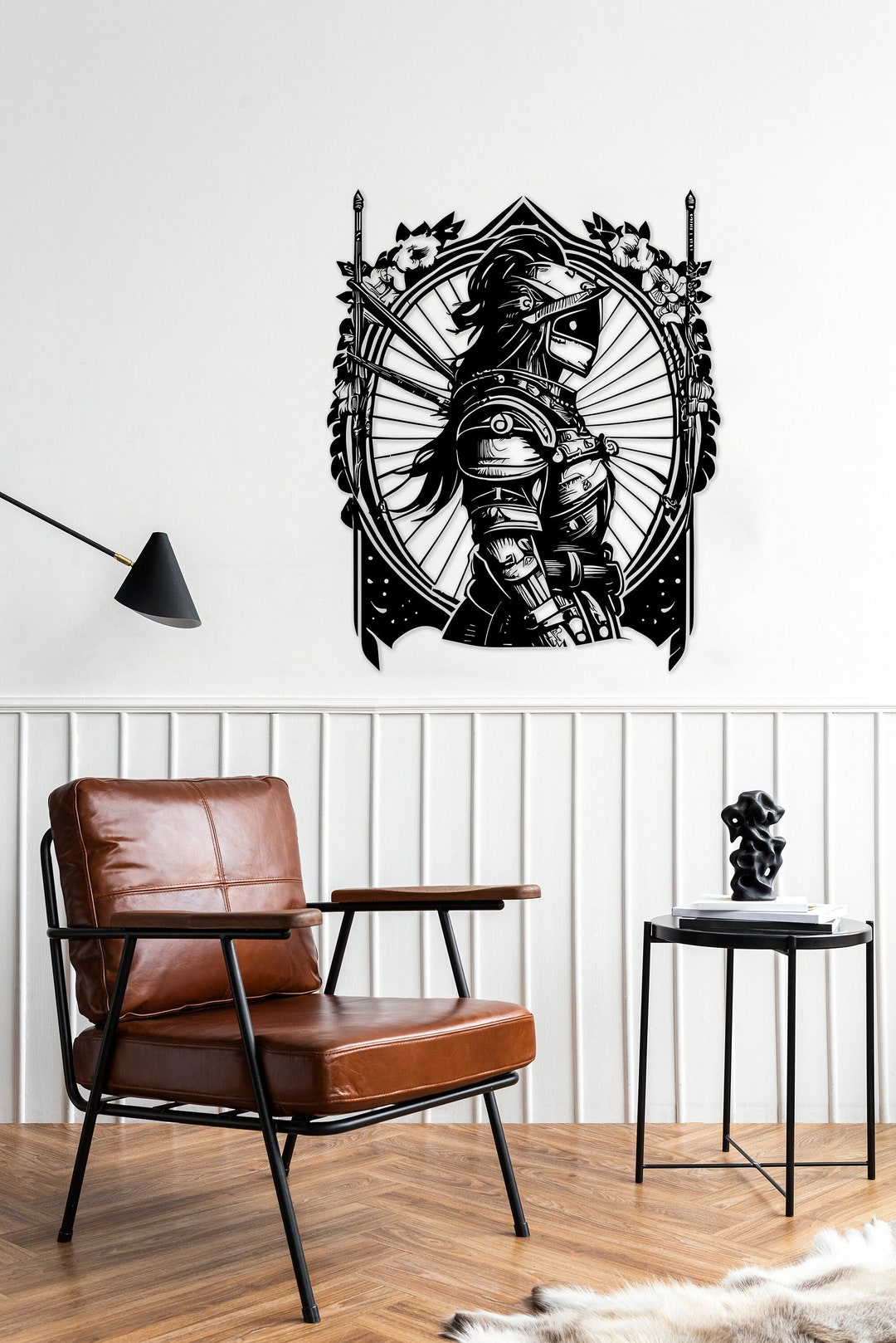 Japanese Samurai Warrior Wall Art Dxf,svg, Eps, Ai and Pdf Files for ...