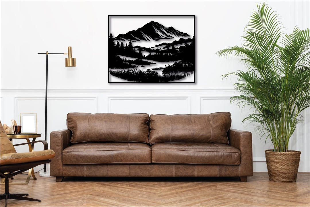 Landscape Laser Cut Wall Art Dxf, Sv Eps, Ai and Pdf Files for Laser ...