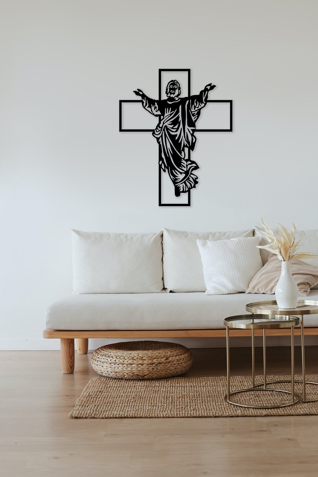 Jesus and Cross Wall Art Dxf, Eps, Svg, Ai and Pdf Vector Files for ...