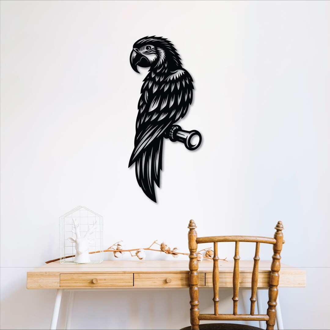 Parrot Wall Art SVG DXF, Laser Cut Parrot File, Tropical Bird Decor ...
