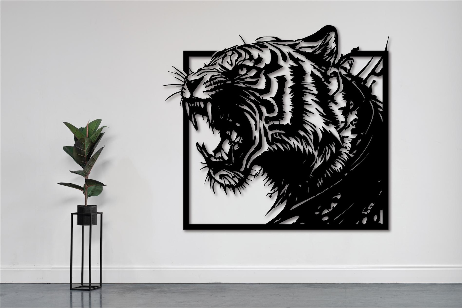 Tiger Wall Art Dxf,svg,eps,ai and Pdf Files for Laser Cutting, Cnc ...
