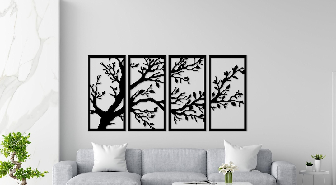 Tree Wall Art SVG DXF: Laser Cut Files (digital Download) - Etsy