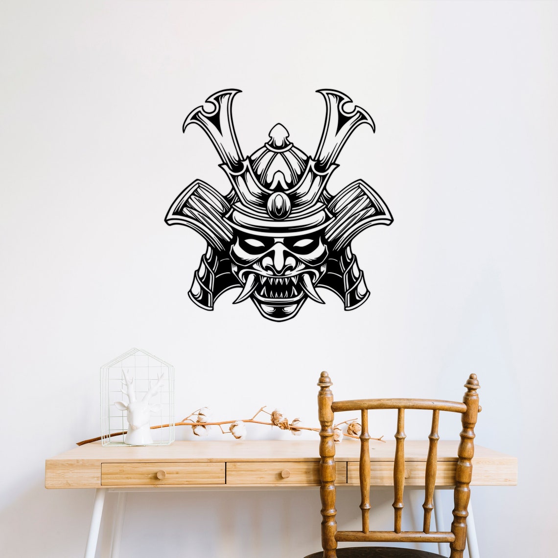 Samurai Mask Wall Art Dxf,svg,eps,ai and Pdf Files for Laser Cutting ...