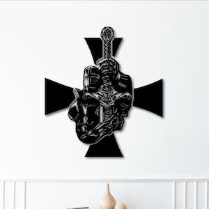 Knight Templar and Cross Wall Art Dxf, Svg, Eps, AI and PDF Files for ...