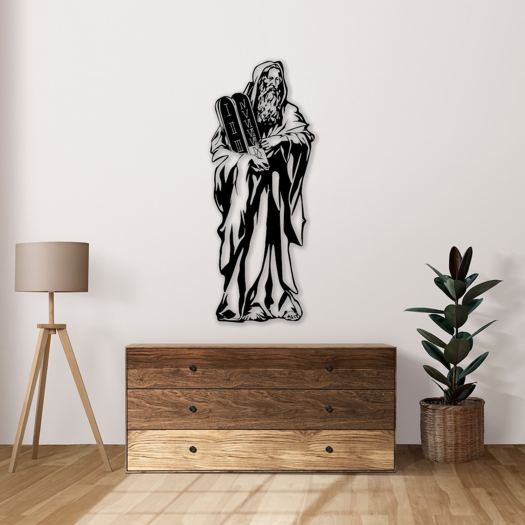 Prophet Moses Wall Art Dxf, Svg, Eps, AI and PDF Files for Laser ...