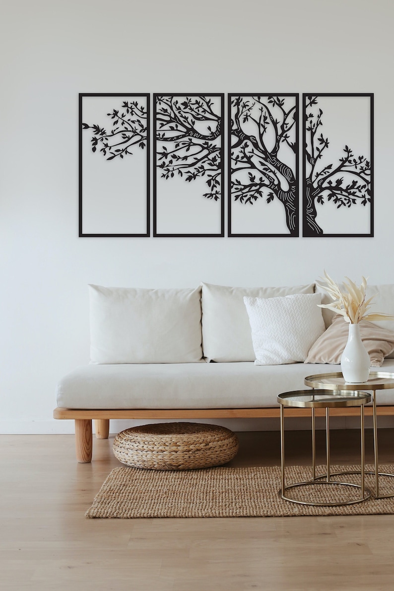 Tree Panel Wall Art Dxf Svg Epsai and Pdf Files for Laser - Etsy