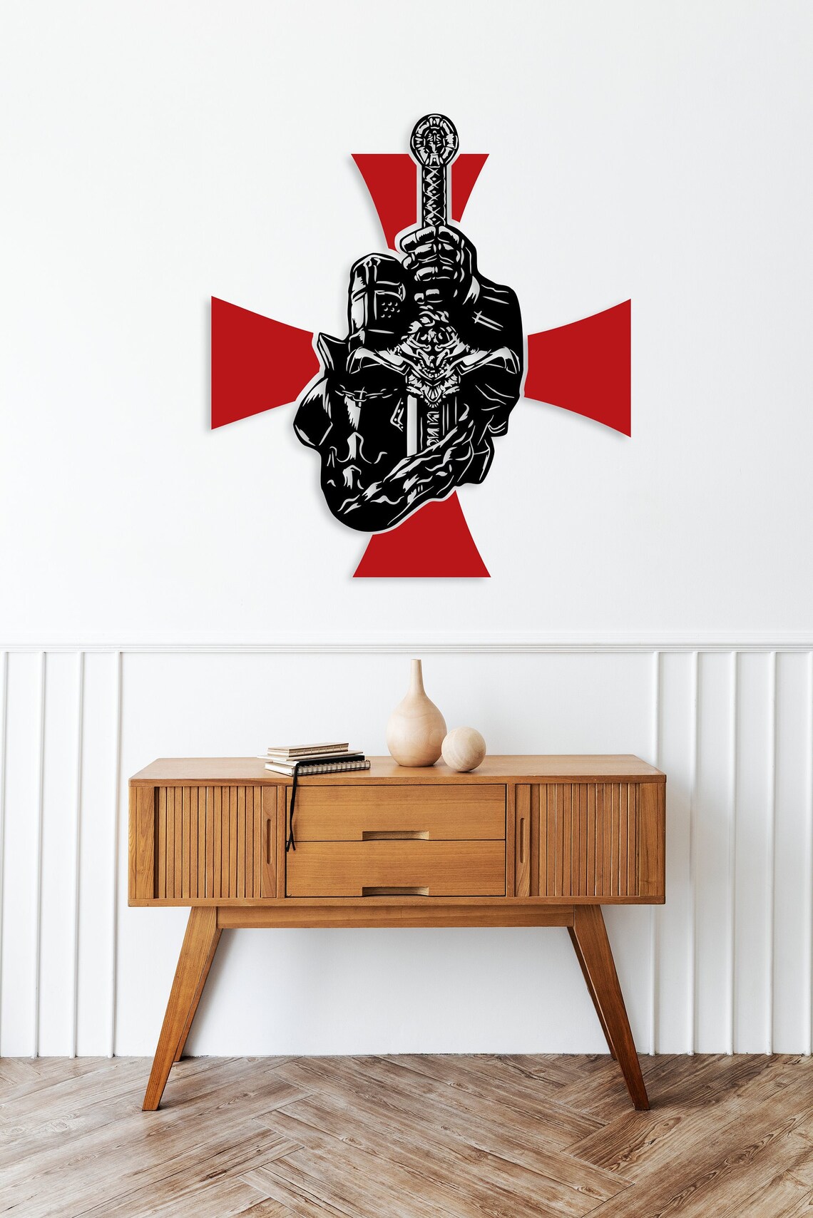 Knight Templar and Cross Wall Art Dxf, Svg, Eps, AI and PDF Files for ...