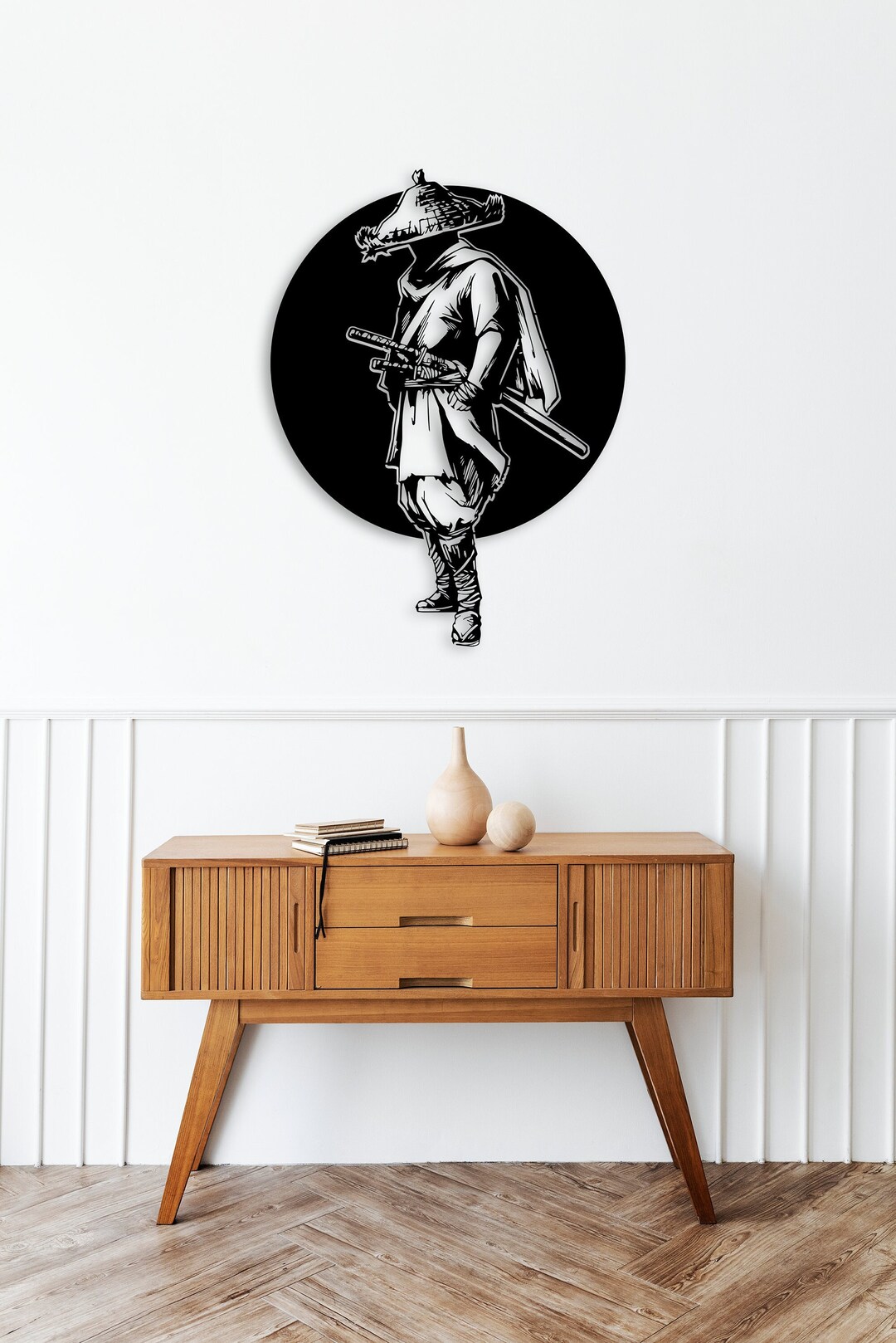 Ronin and Japanese Sun Wall Art Dxf, Svg, Eps, Ai and Pdf Files for ...