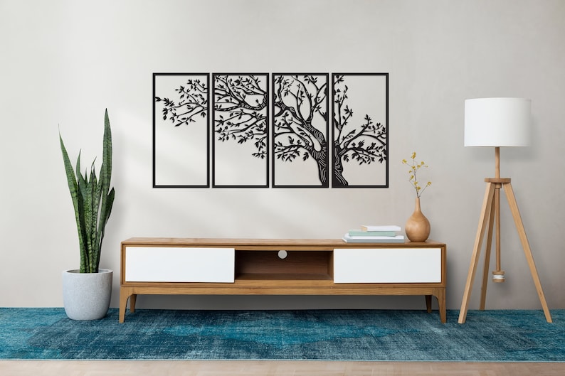 Tree Panel Wall Art Dxf, Svg, Eps,ai and Pdf Files for Laser Cutting ...