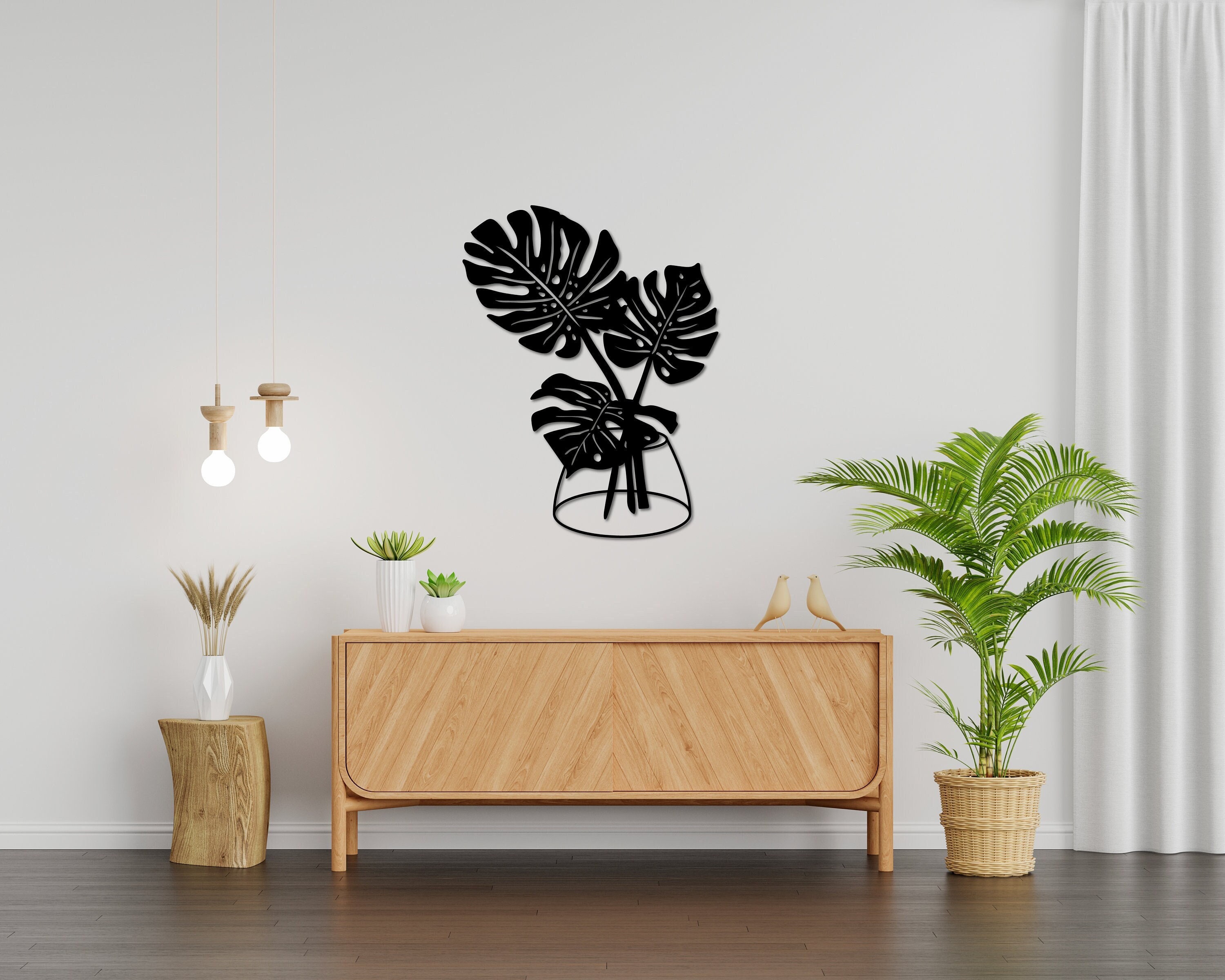 Monstera Wall Art Dxf, Svg, Eps, Ai and PDF Files for Laser Cutting ...