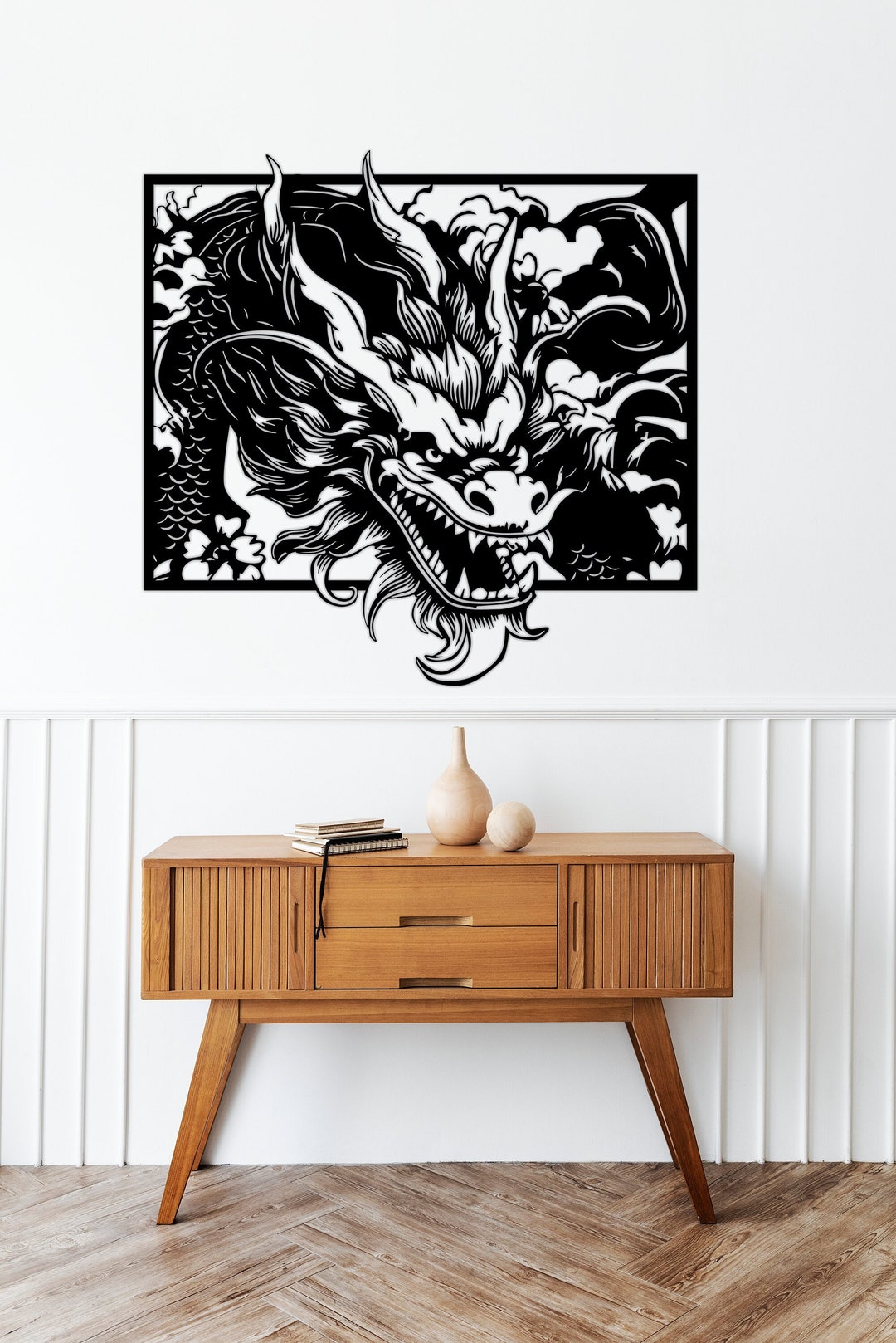 Dragon Wall Art Dxf Svg PDF Eps | Japanese Dragon Laser Cut File for ...