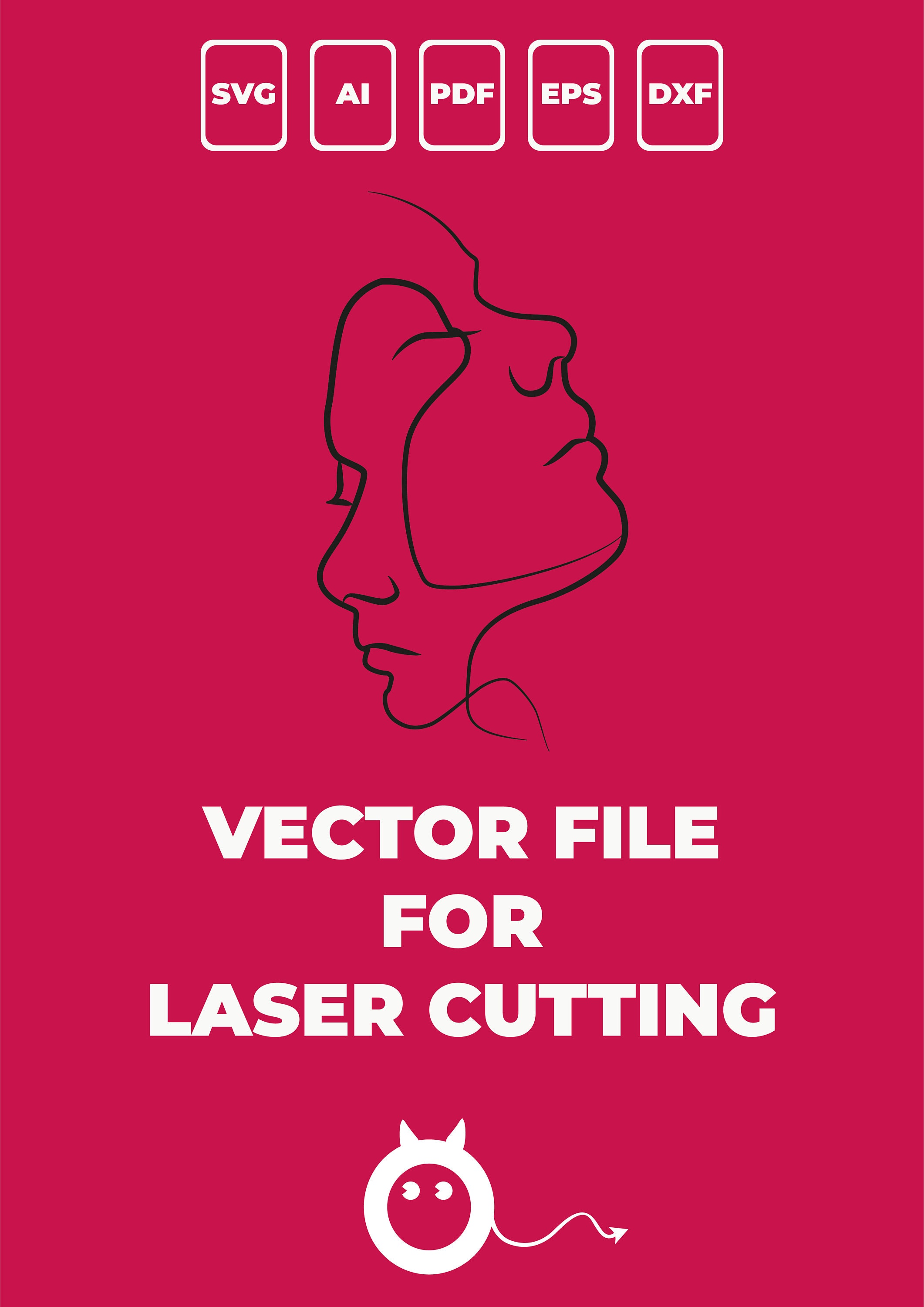 Double Face Wall Art Svg,dxf, EPS,AI and PDF Files.cnc Cut File,wall ...