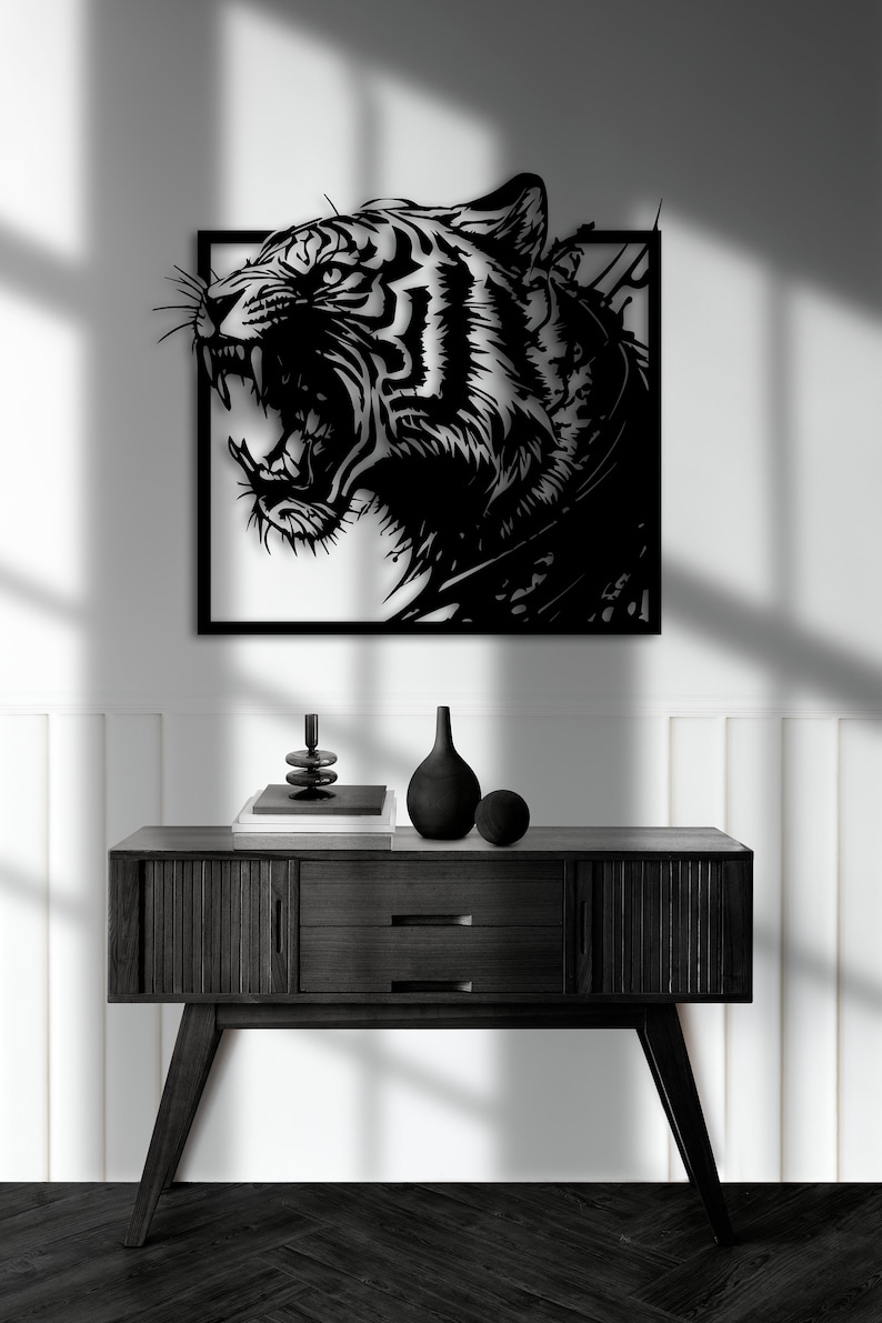 Tiger Wall Art Dxf,svg,eps,ai and Pdf Files for Laser Cutting, Cnc ...