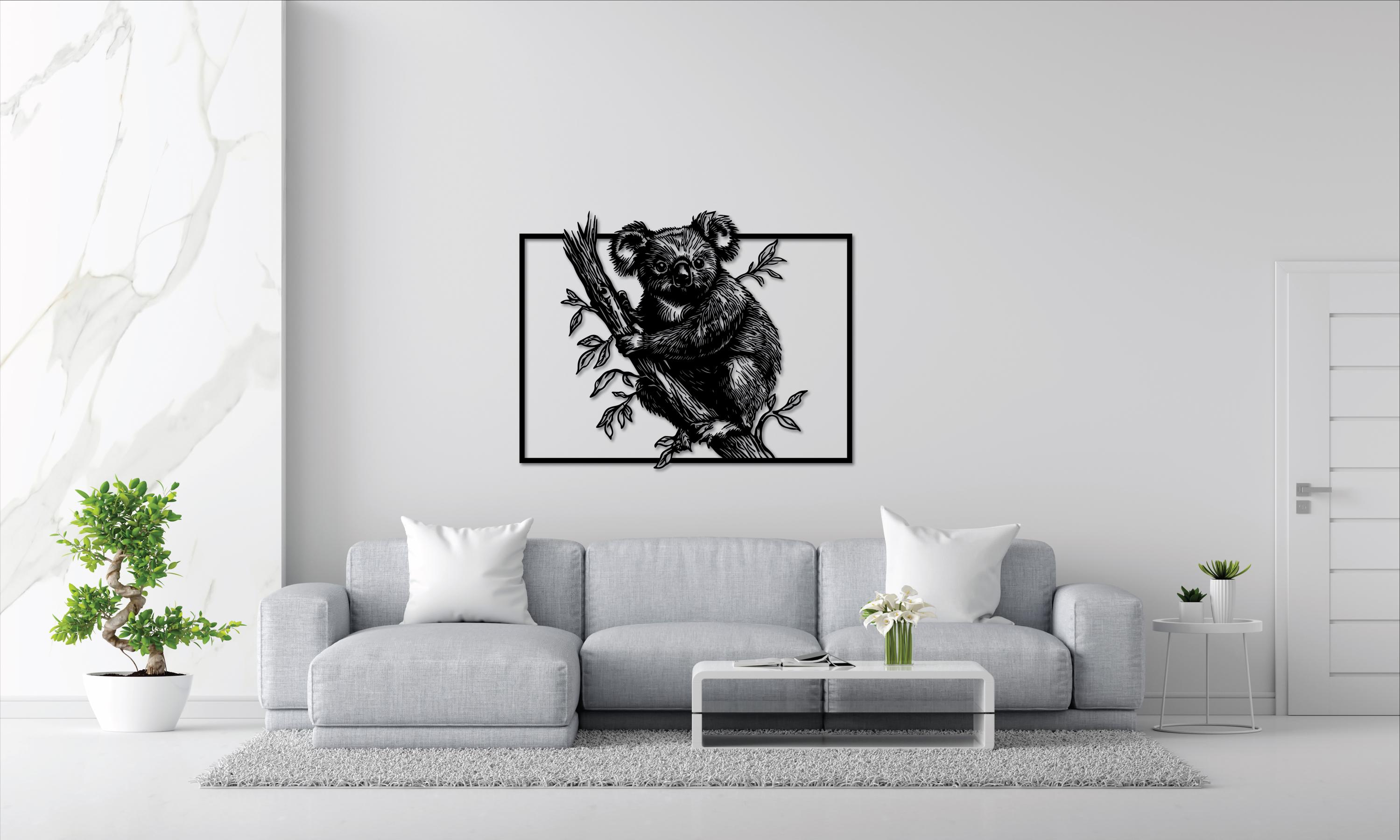 Koala Laser Cut Wall Art Dxf, Svg, Eps, Ai and Pdf Files for Laser ...