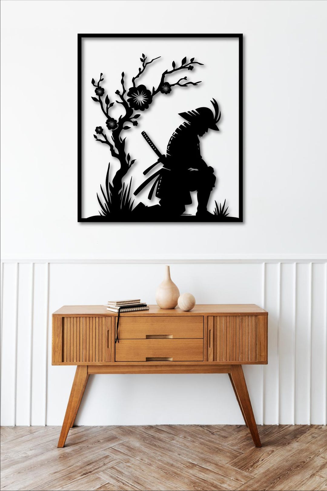 Samurai Wall Art DXF SVG Pdf Eps : Japanese Warrior Laser Cut File ...