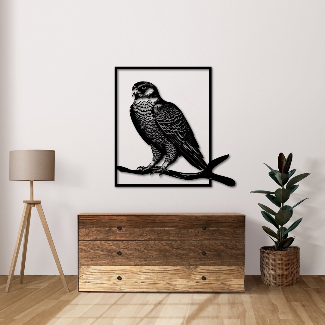 Falcon Wall Art Dxf, Svg, Eps, Ai and PDF Files for Laser Cutting, CNC ...