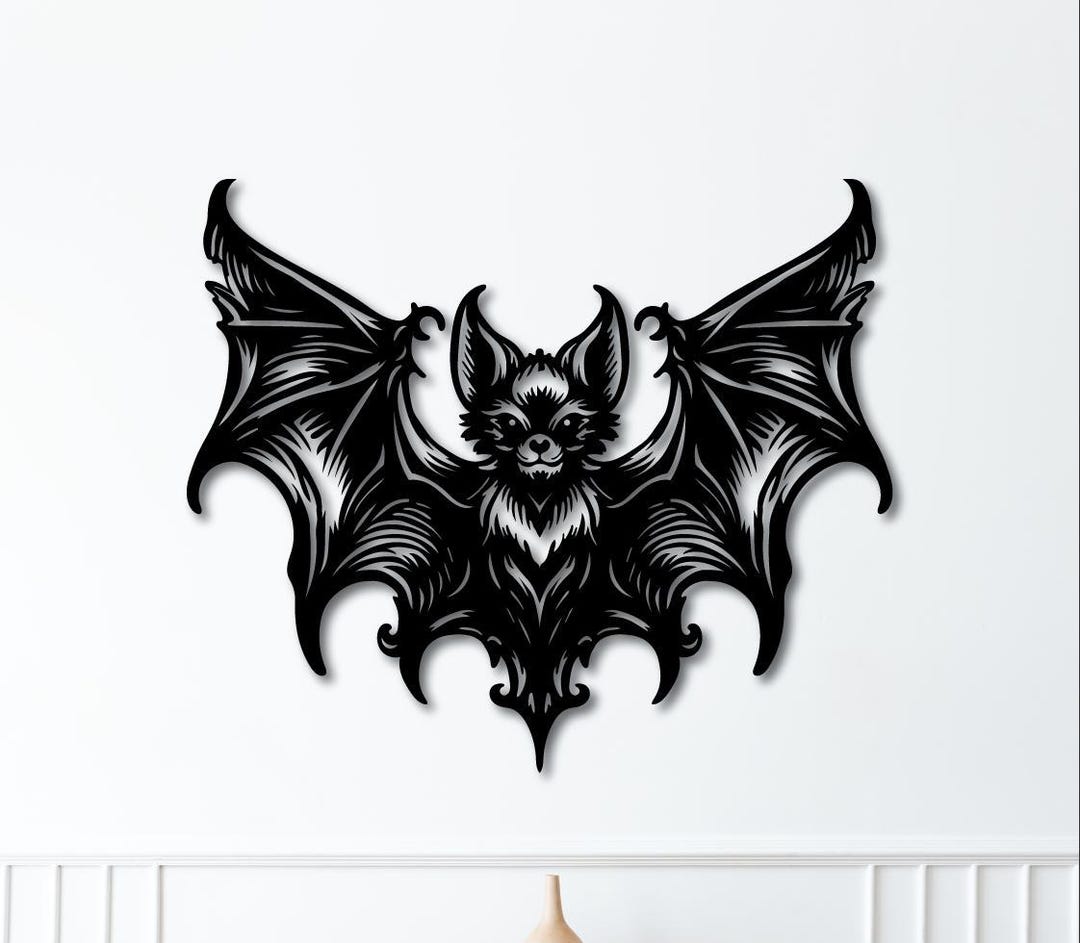 Bat Wall Art Dxf, Svg, Eps, Ai and Pdf Files for Laser Cutting, Cnc ...