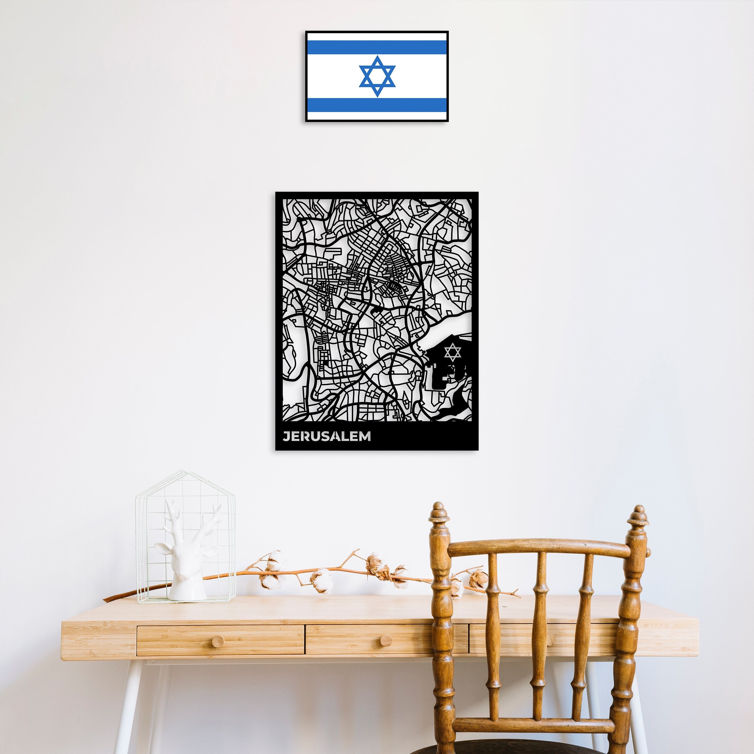 Holy Jerusalem Map Wall Art Dxf,svg,eps,ai and Pdf Files for Laser ...