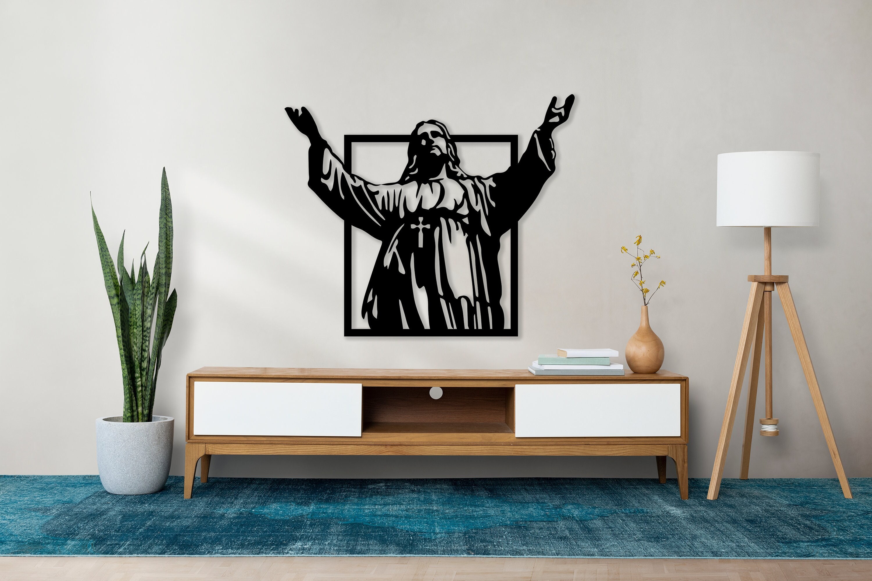 Jesus Wall Art Dxf, Svg, Eps, Ai and Pdf Files for Laser Cutting, Cnc ...