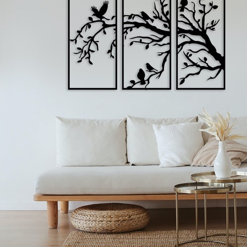 Tree Panel Wall Art Dxf Svg Epsai and Pdf Files for Laser - Etsy