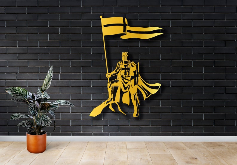 Templar Knight Wall Art Svg,dxf, EPS,AI and PDF Files.cnc Cut File,wall ...