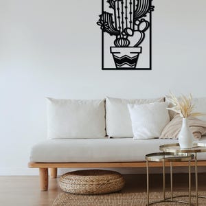 Cactus Wall Art Dxf, Svg, Eps, Ai and Pdf Files for Laser, Cnc, Plasma ...