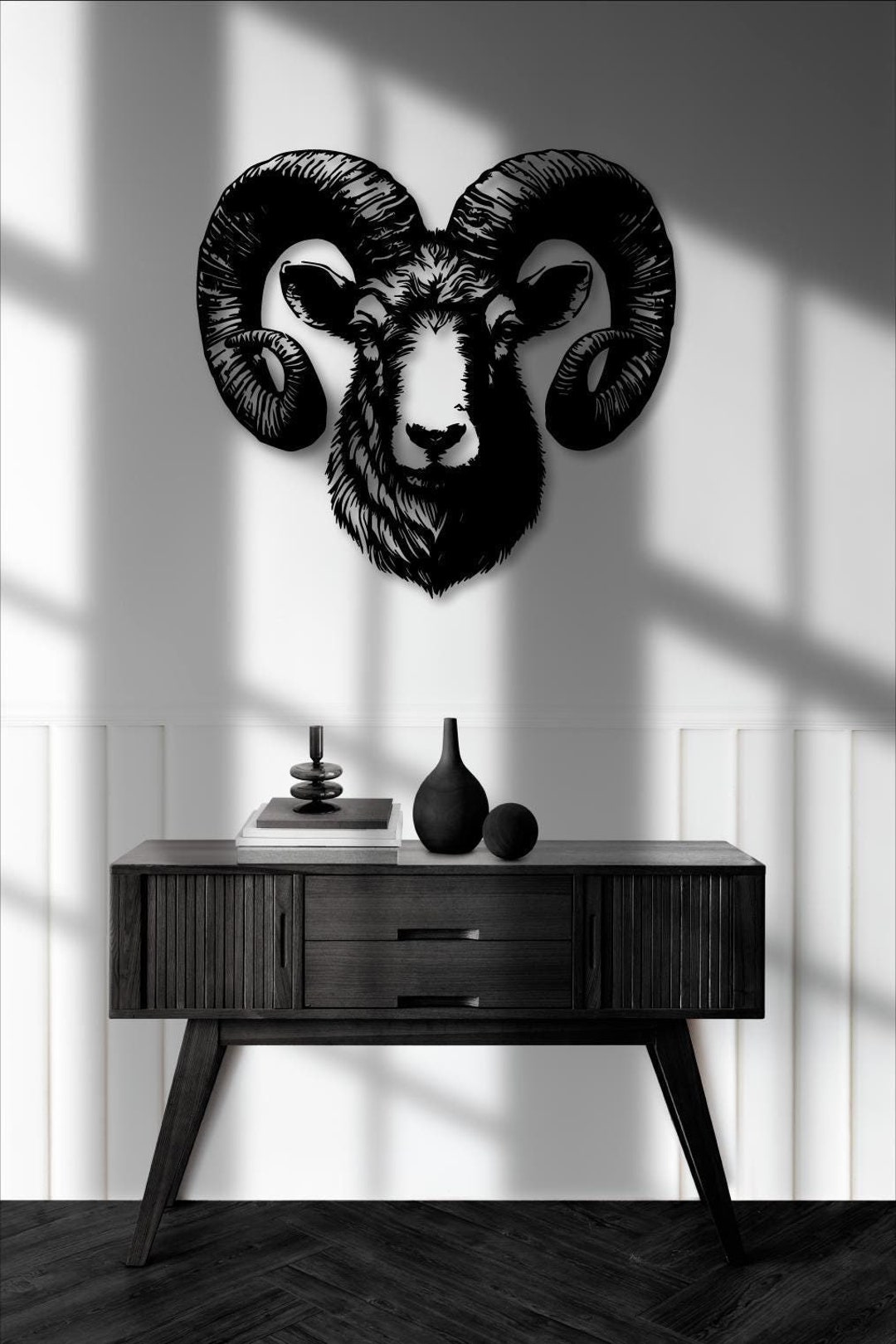 Ram Sheep Head Wall Art Dxf, Svg, Eps, Ai and Pdf Files for Laser ...