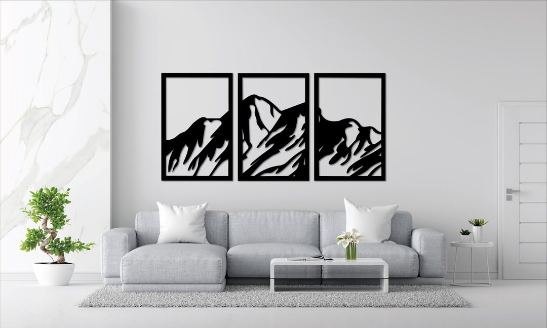 Mountain Wall Art Dxf,svg,pdf,eps and Ai Files for Laser Cutting, Cnc ...