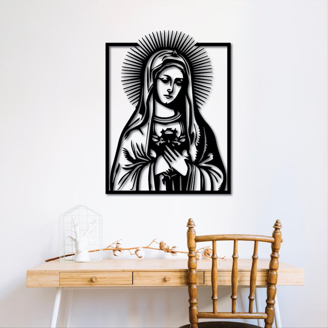Virgin Mary Laser Cut Wall Art Dxf, Svg, Eps, Ai and PDF Files for ...