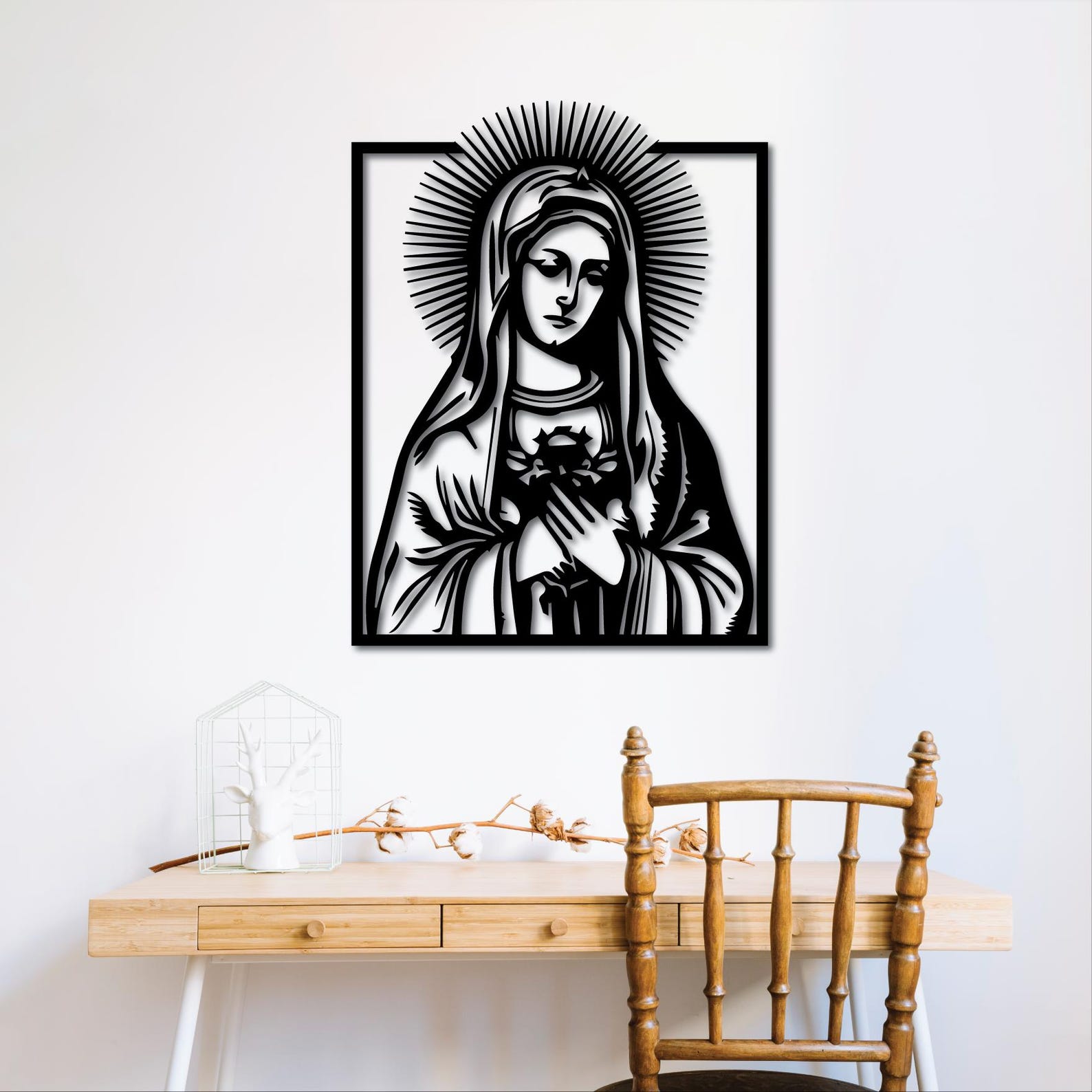 Virgin Mary Laser Cut Wall Art Dxf, Svg, Eps, Ai and PDF Files for ...