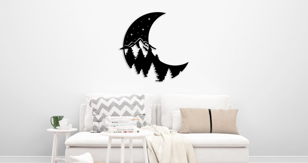 Moon Wall Art Svg Dxf Ai Eps Pdf, Moon Laser Cut File, Cnc File ...